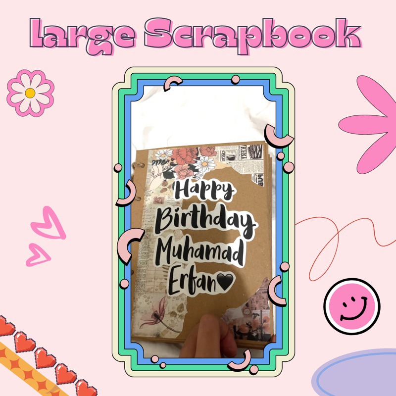 Jual scrapbook besar custom / scrapbook 15x20cm / scrapbook vintage ...