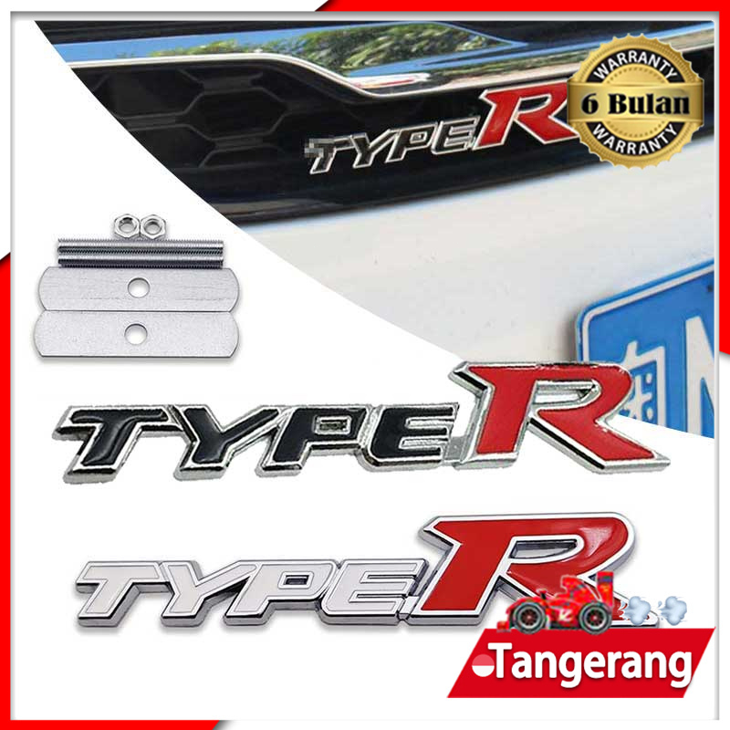 Jual Emblem Logo Grill Type-R TypeR 3D Bahan Metal Untuk Honda Civic Xr ...