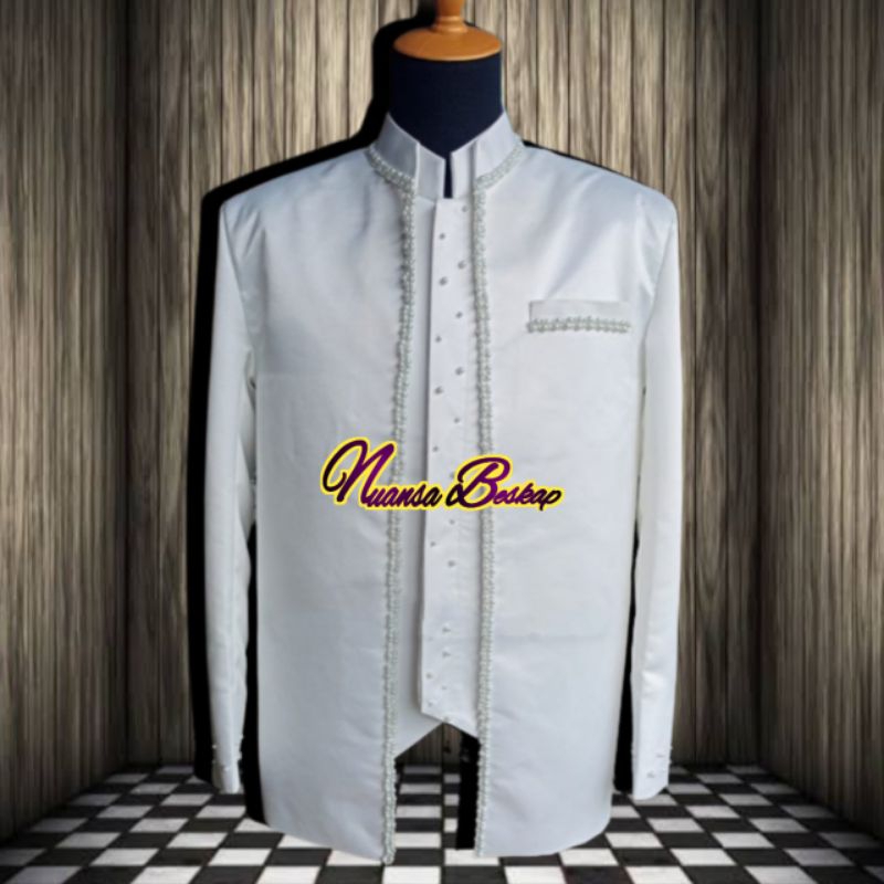 Jual Beskap pengantin / Beskap basofi tabur mutiara / Beskap manten ...