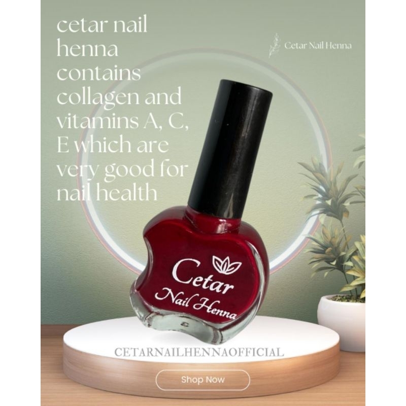 Jual Cetar Nail Henna Original Sah Buat Sholat Awet Tidak Luntur ...
