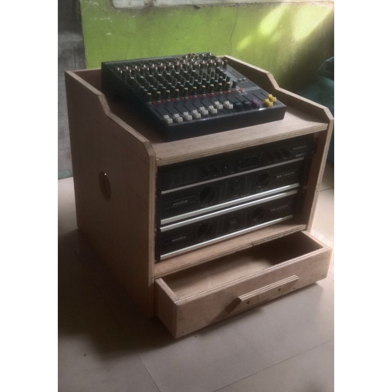 Jual meja power mixer / rak power mixer 5U-11U + ( Roda 2 inchi ...