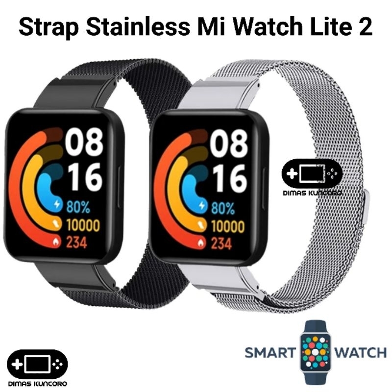 Jual Strap Stainless Mi Watch Lite 2 tali jam tangan steel xiaomi redmi 2 smartwatch | Shopee ...