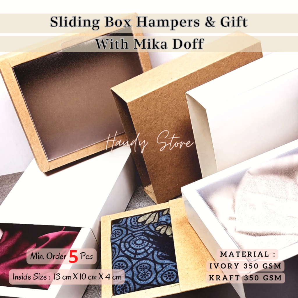 Jual Sliding Box Mika ( 5 Pcs ) / Kotak Polos Slop / Box Dus Hadiah ...