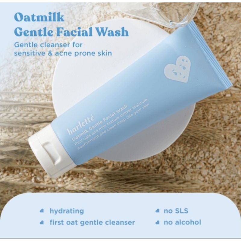 Jual HARLETTE OATMILK GENTLE FACIAL WASH | Shopee Indonesia