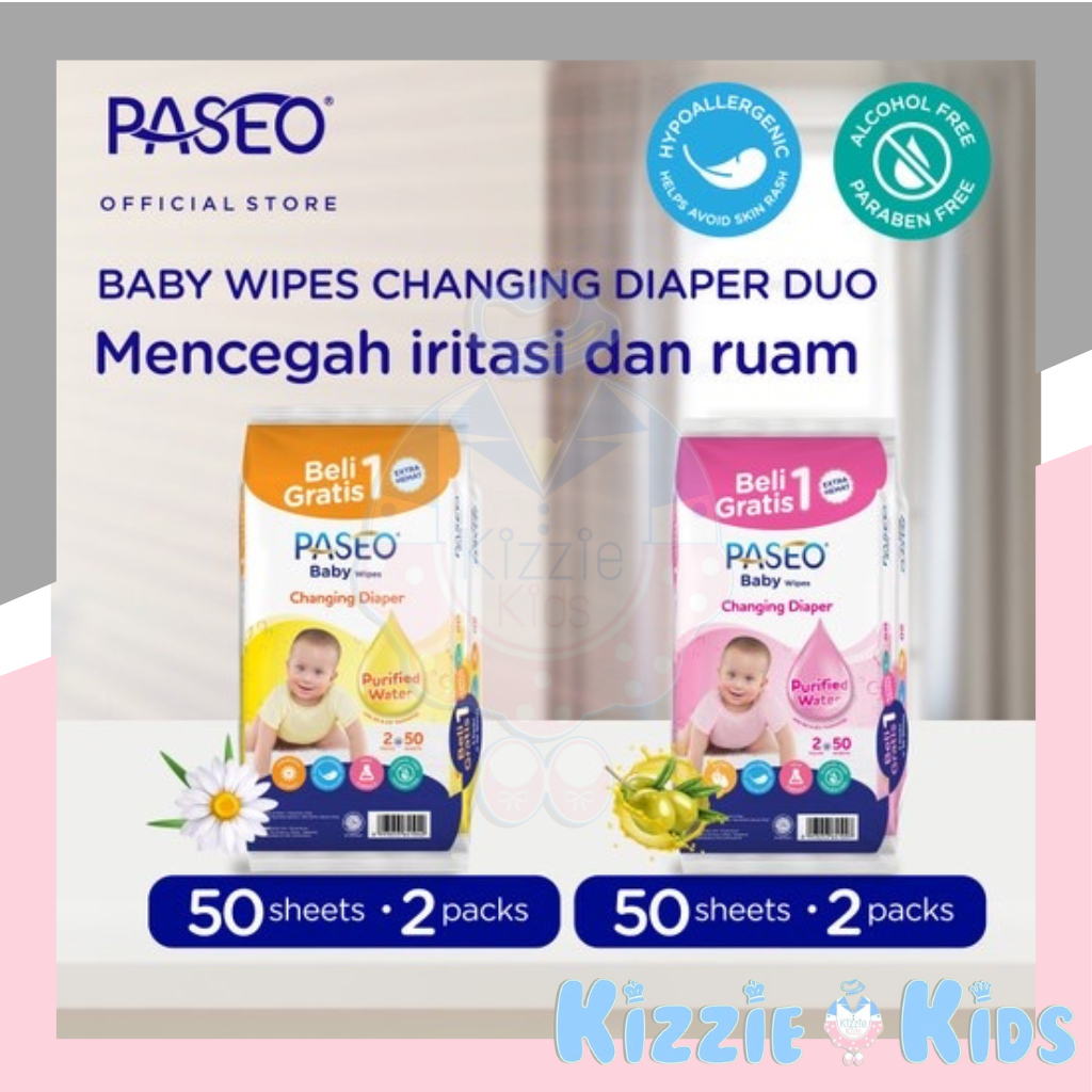 Jual Paseo Baby Wipes YUNIKON Wet Tissue / Tisu Basah (50Sheet/25Sheet ...