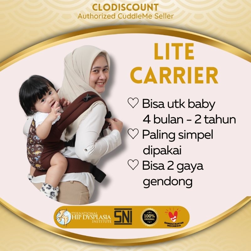 Jual Gendongan Bayi CuddleMe Lite Carrier Ergonomis Ringan Simpel ...
