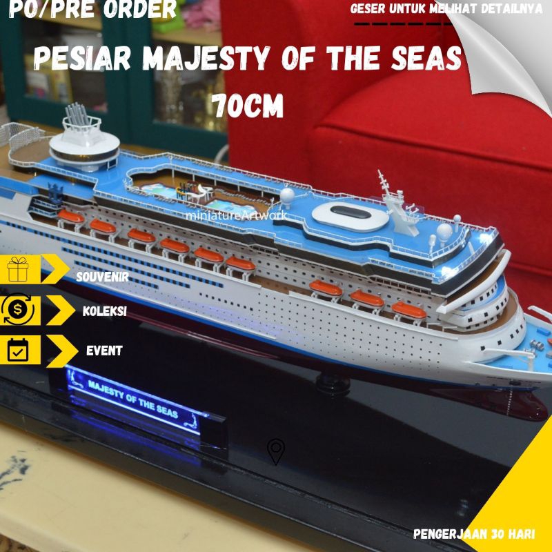 Jual (PO/PRE ORDER)MINIATUR KAPAL PESIAR MAJESTY OF THE SEAS UKURAN 70CM | Shopee Indonesia