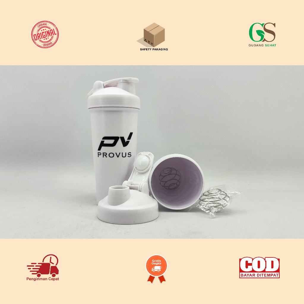 Jual Manado Shaker PROVUS Original 700 ML Warna Putih | Shopee Indonesia