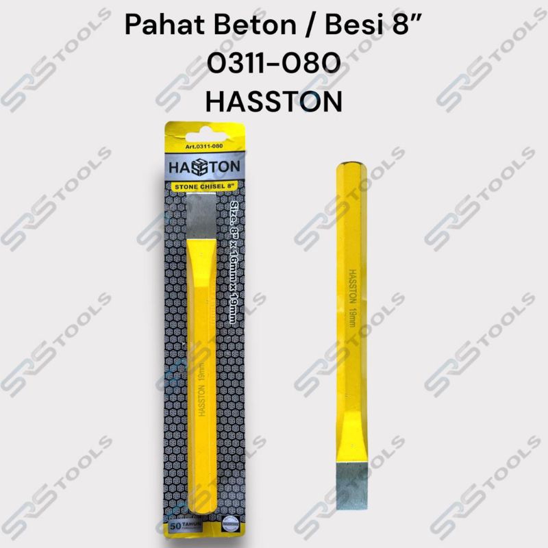 Jual HASSTON 0311-080 Betel / Pahat Besi Beton Tembok Batu 8 Inch ...