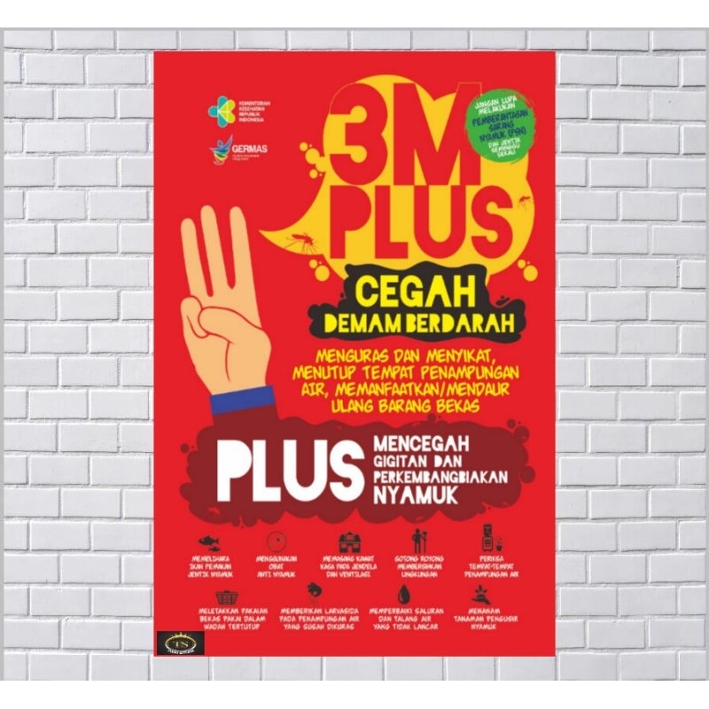 Jual Poster Kesehatan Cegah Demam Berdarah | 3M Plus | Shopee Indonesia