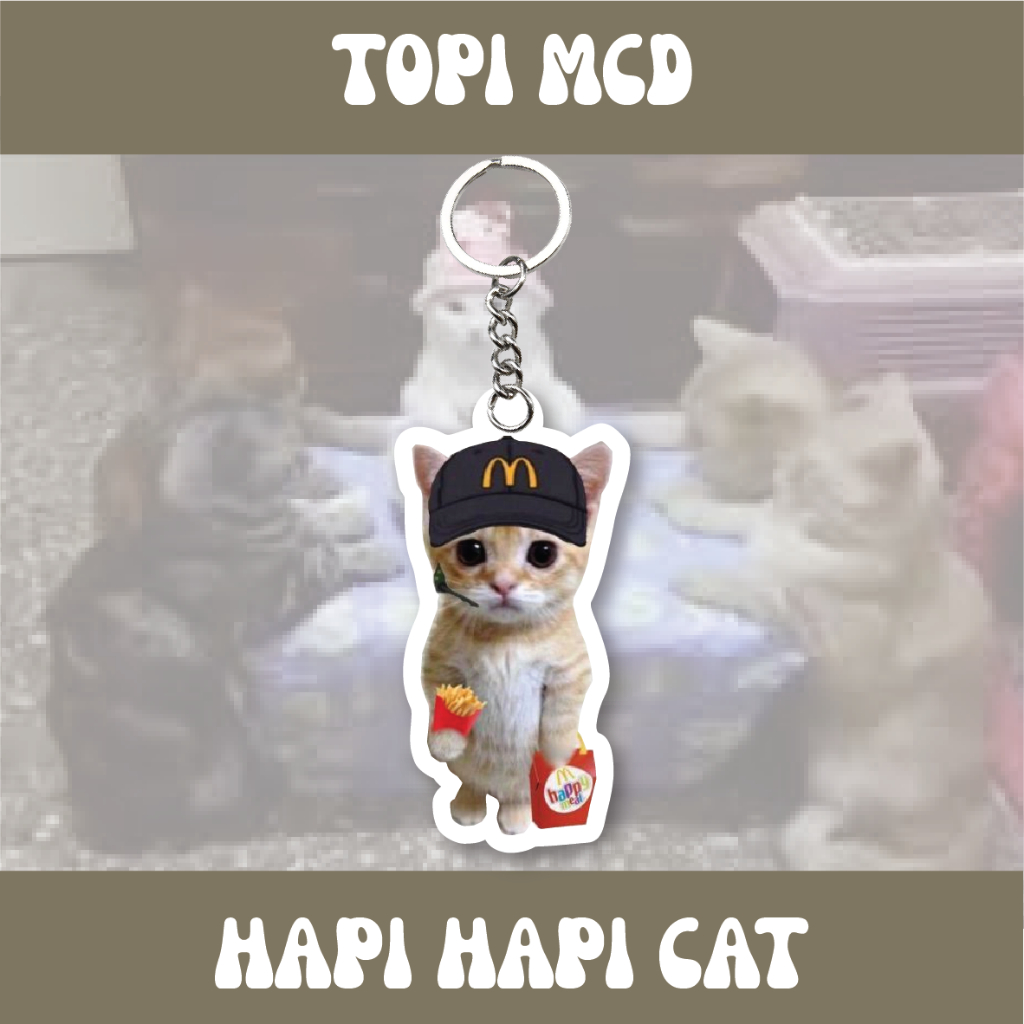 Jual GANTUNGAN KUNCI HAPI HAPI CAT | AKRILIK 3MM | CAT | KUCING | GANCI | KEYCHAIN | Shopee ...