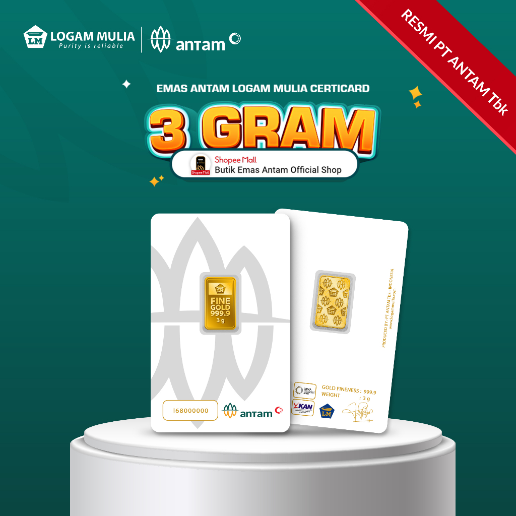 Jual Antam Emas 3 Gram Terlengkap & Harga Terbaru Mei 2026 | Shopee ...