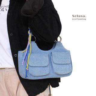 Jual SELUSA RUBY DENIM BAG Premium (Free Macrame Strap) | Tas Wanita ...