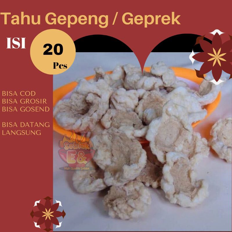 Jual Termurah Tahu gepeng geprek isi 20 pcs toping seblak baso Aci baso ...