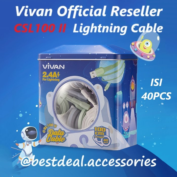Jual Vivan CSL100S Lightning 100cm Data Cable / Kabel Data Original ...