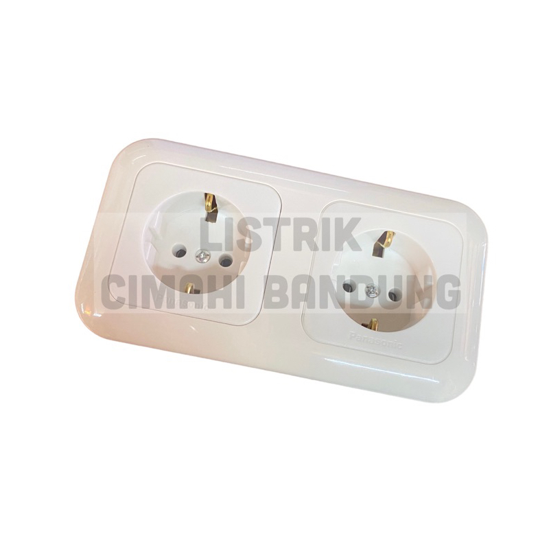 Jual PANASONIC Stop Kontak + Stop Kontak Wide Series WEJP 11322-7 ...