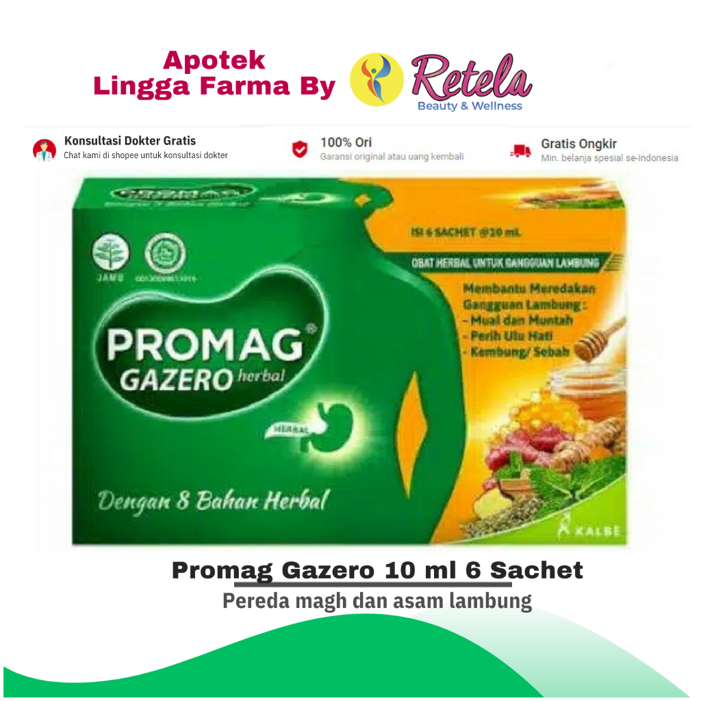 Jual PROMAG GAZERO 1 BOX ISI 6 SACHET 10ML | Shopee Indonesia