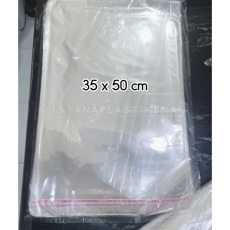 Jual PLASTIK PACKING BAJU / OPP LEM 35x50 | Shopee Indonesia