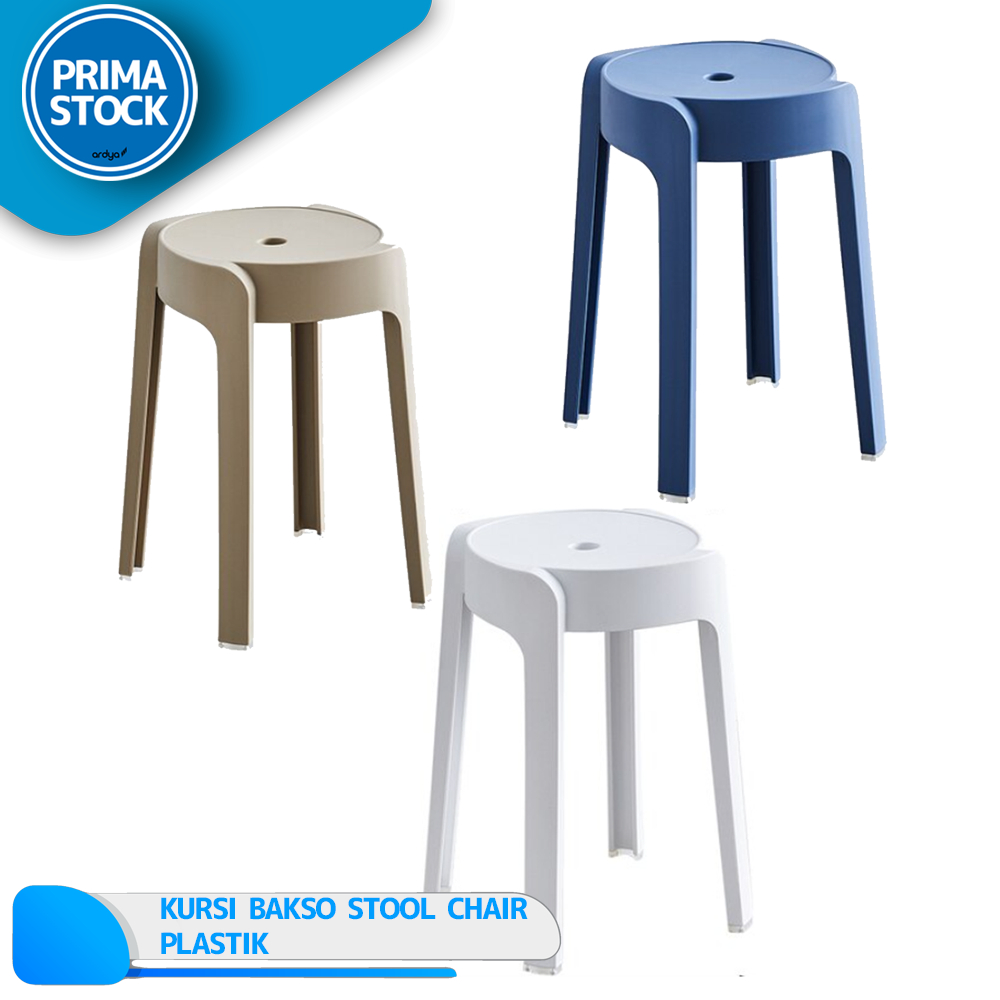 Jual KURSI BASO PLASTIK SUSUN RANGKA TEBAL STOOL CHAIR MINIMALIS NORDIC ...