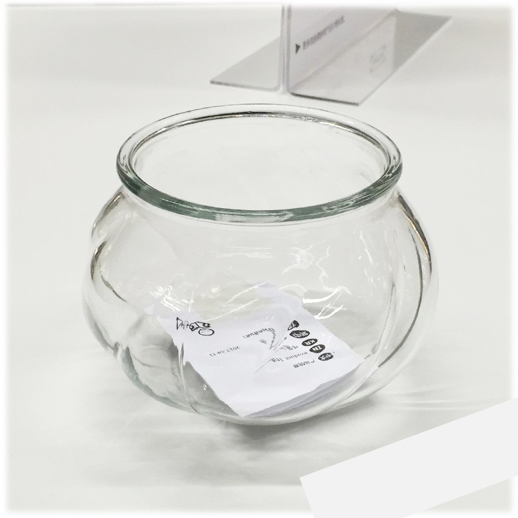 Jual 632 - Vas Pot Bunga Kaca Bening Bulat Diameter 8 Cm Shabby Chic ...