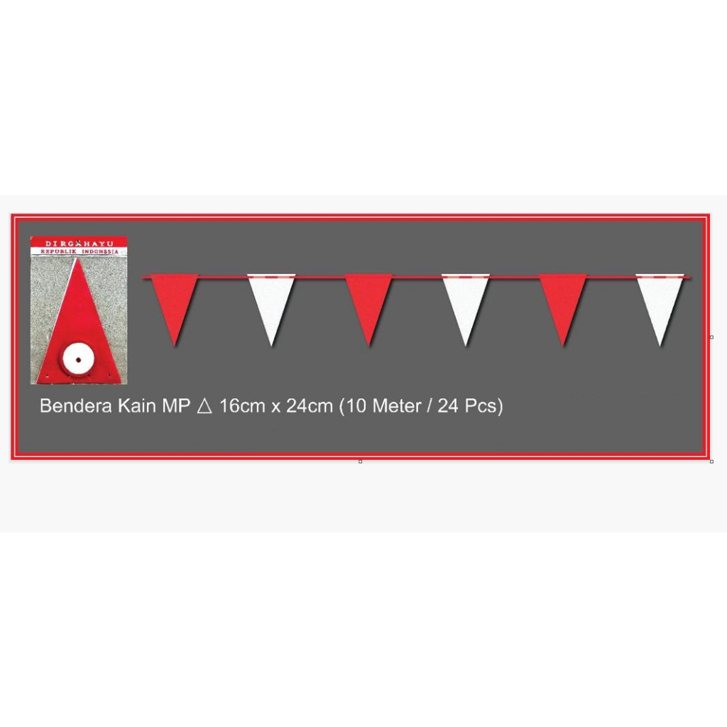 Jual YU YI PREMIUM ORIGINAL Bendera Segitiga Merah Putih / Banner Kain HUT RI 17 Agustus ...