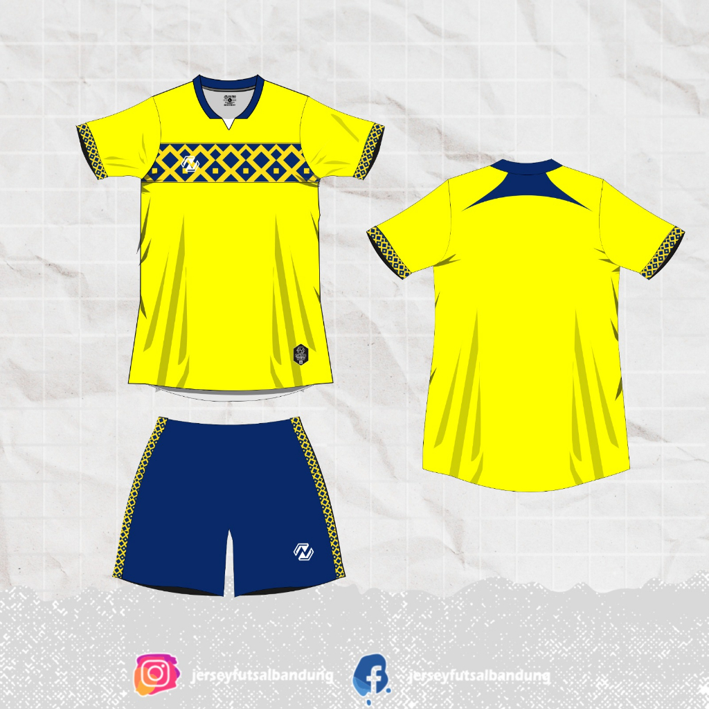 Jual JERSEY BOLA ORIGINAL NAMO ELMOW V2 KUNING NAVY JERSEY FUTSAL ...