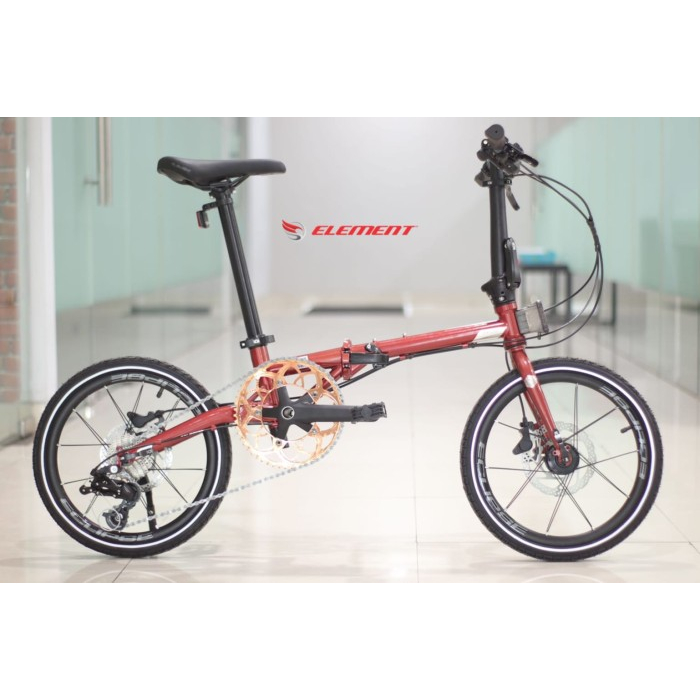 Jual Sepeda lipat element troy 10 Speed 10s 2022 Warna Hitam Merah Biru ...