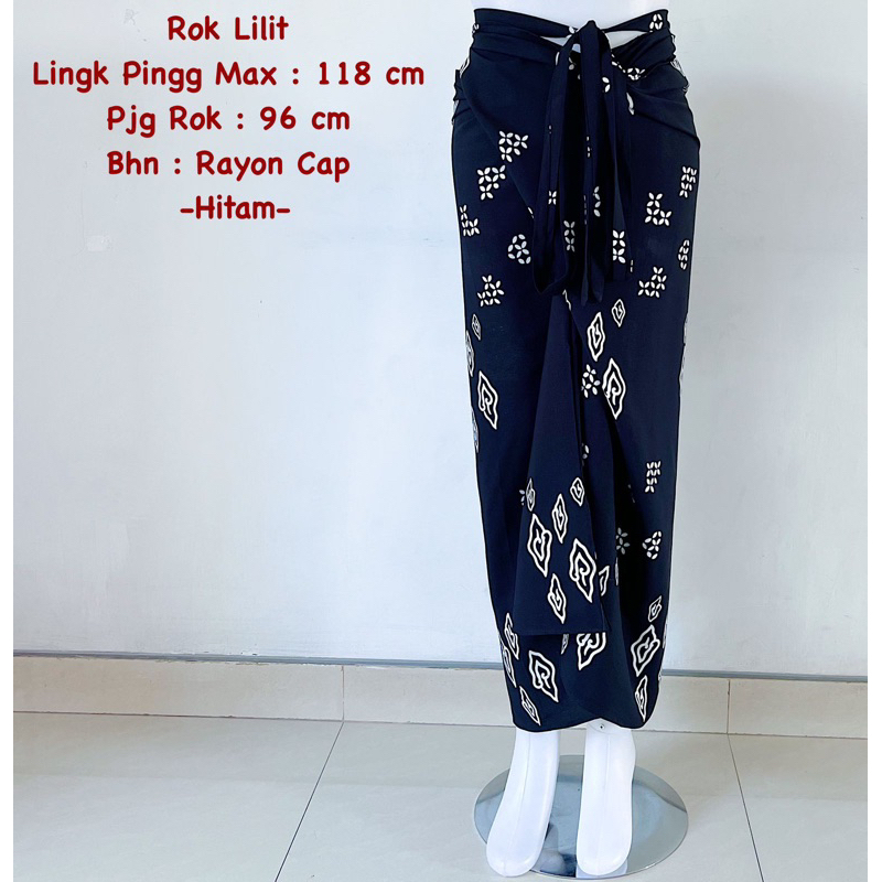 Jual Rok Lilit Batik Instan Modern Warna Hitam Merah Navy Lemon Orange ...