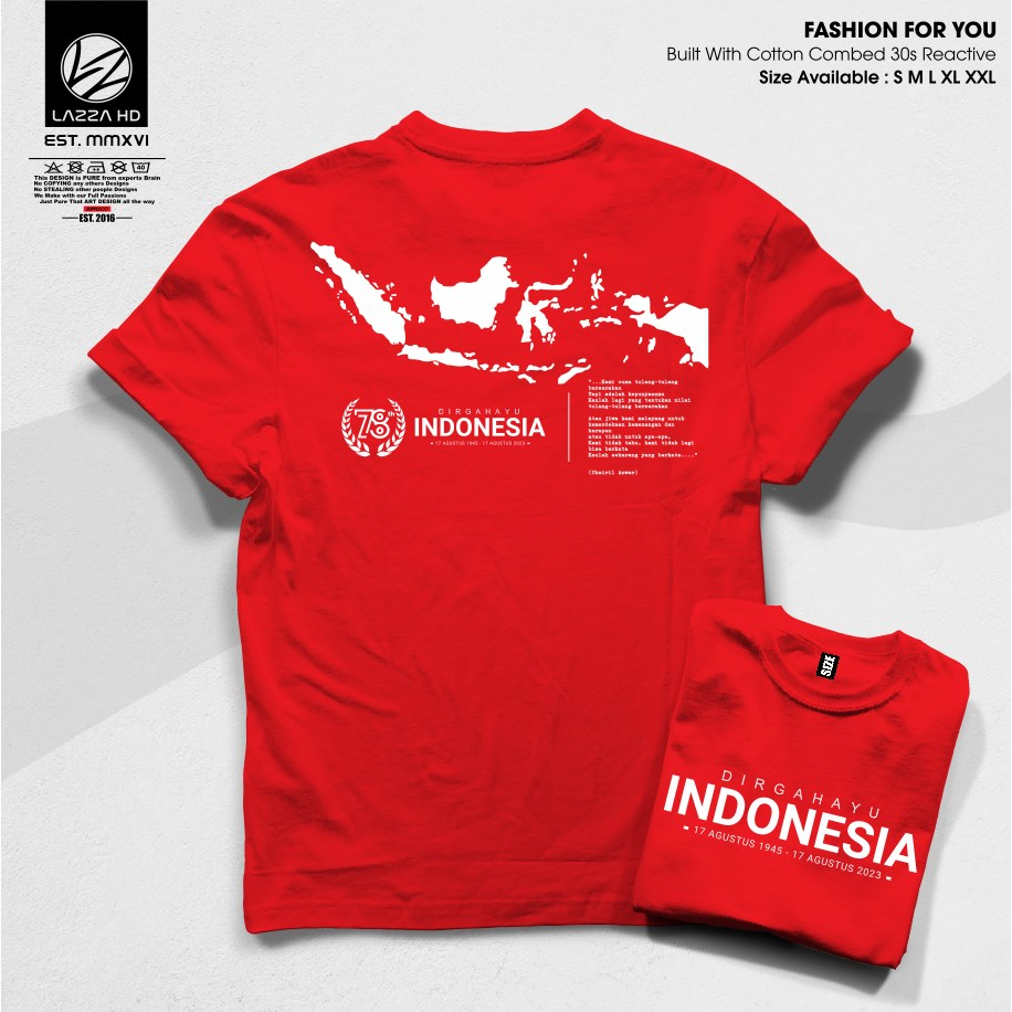 Jual Kaos Baju Distro HUT RI KE 78 TAHUN 78TH HUT REPUBLIK INDONESIA RI PANITIA AGUSTUSAN 17 ...