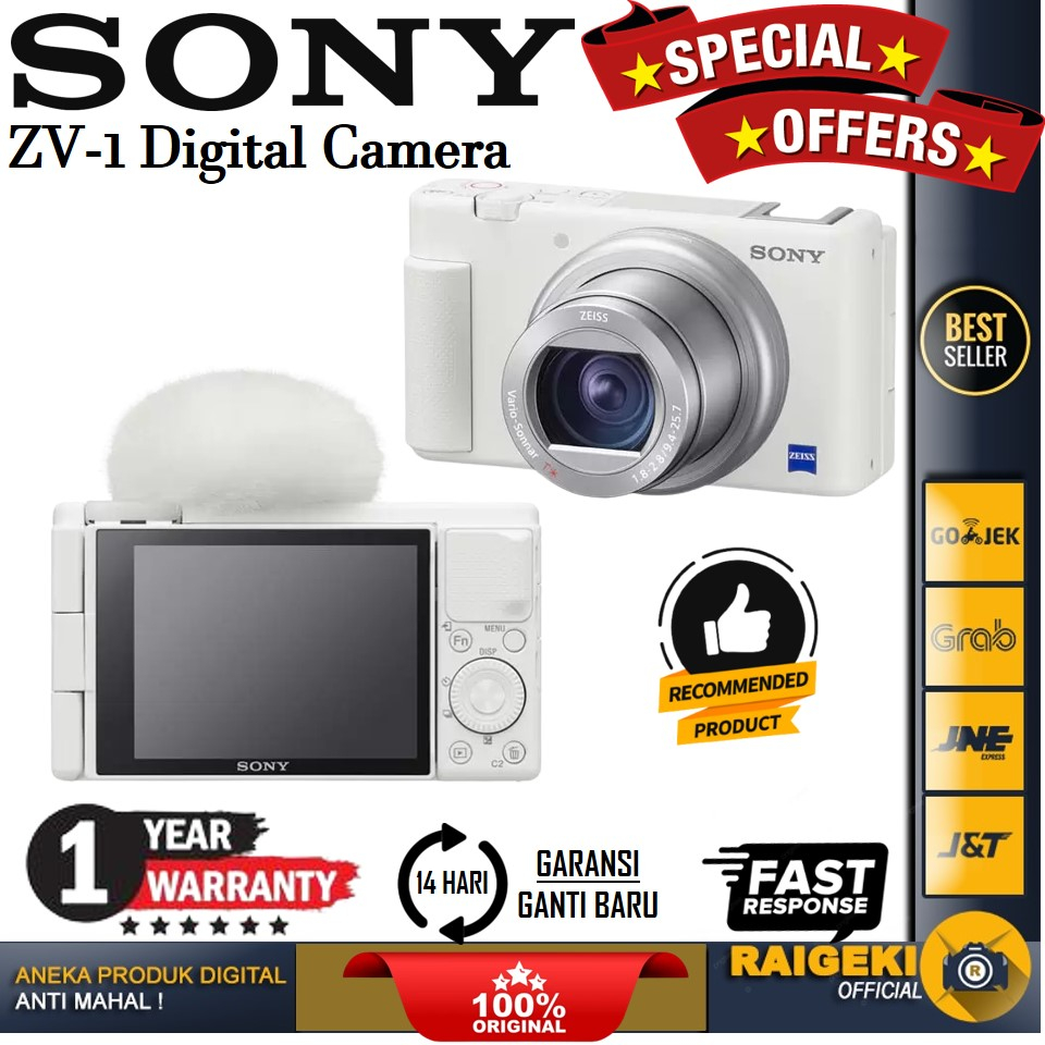 Jual Sony ZV-1 Digital Camera BLACK and WHITE - GARANSI RESMI | Shopee ...