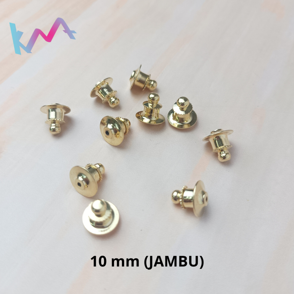 Jual Kancing Knop Manset 10 mm Pengaman Paku Pin Jambu 2 | Shopee Indonesia