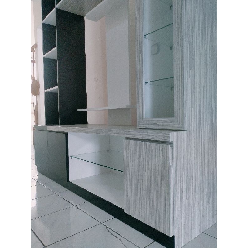 Jual Lemari TV minimalis modern bisa custom 150 x 200 x 40 | Shopee ...
