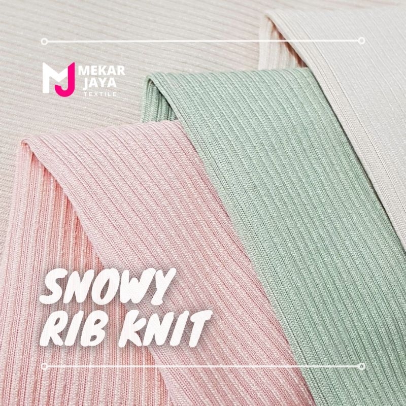 Jual KAIN SNOWY RIB KNIT | RIB KNIT | KAIN RAJUT | Shopee Indonesia