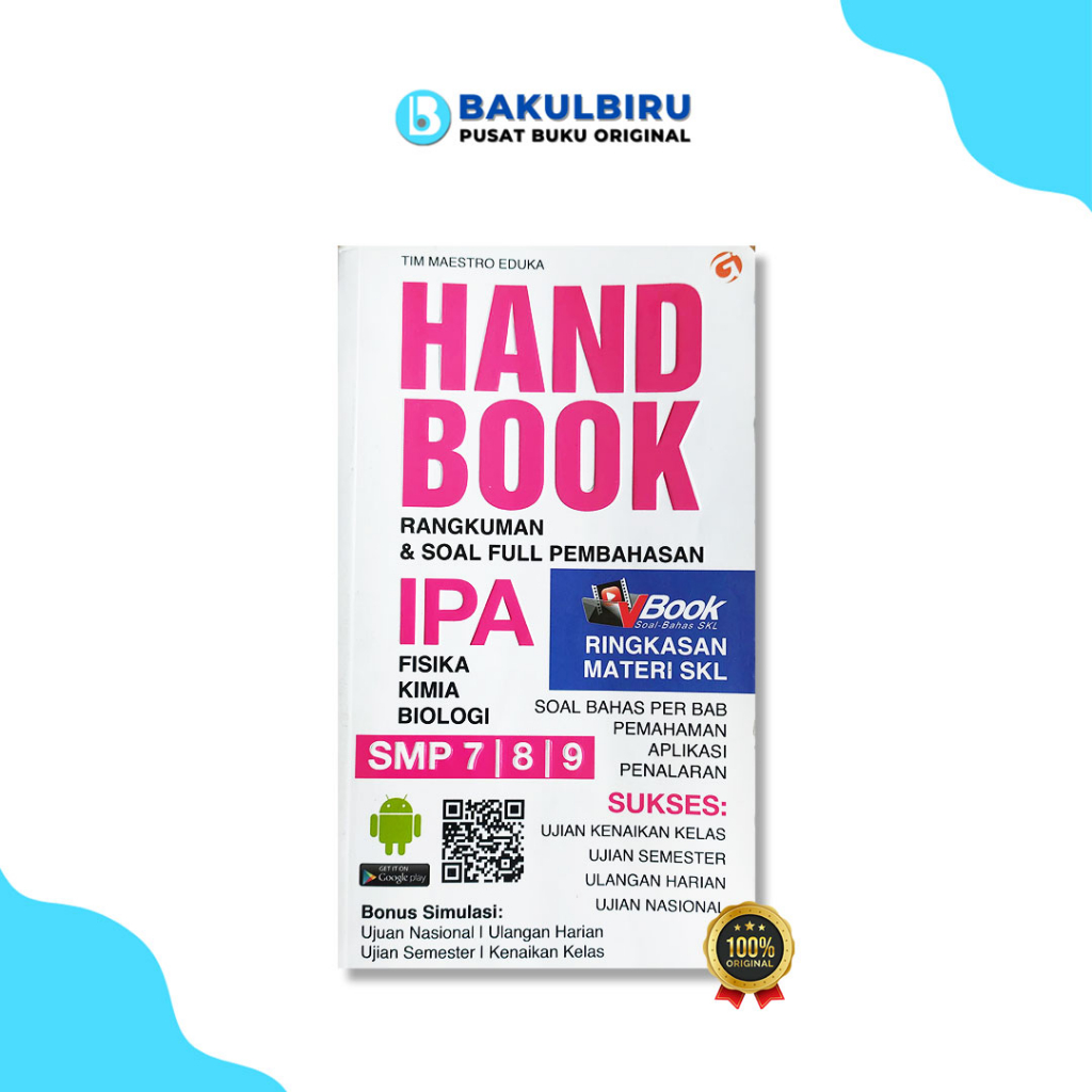 Jual BUKU RUMUS & PELAJARAN SMP HANDBOOK RINGKASAN FULL SOAL PEMBAHASAN ...