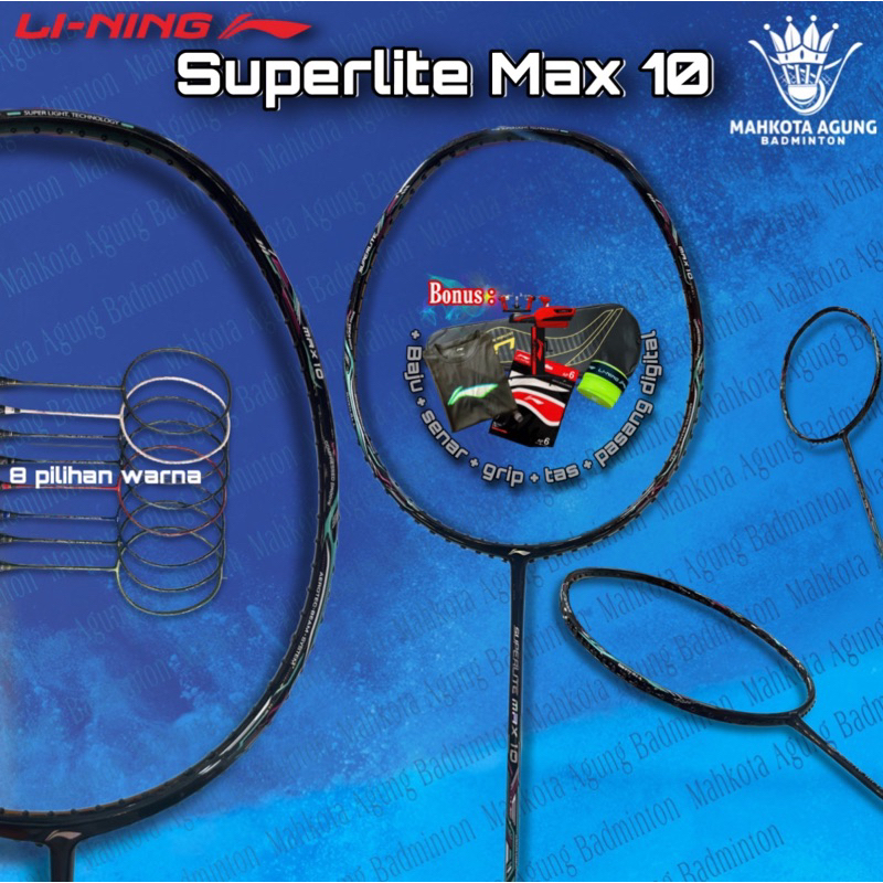 Jual Raket Badminton Lining SuperLite MAX 10 dan 9 Original lengkap ...