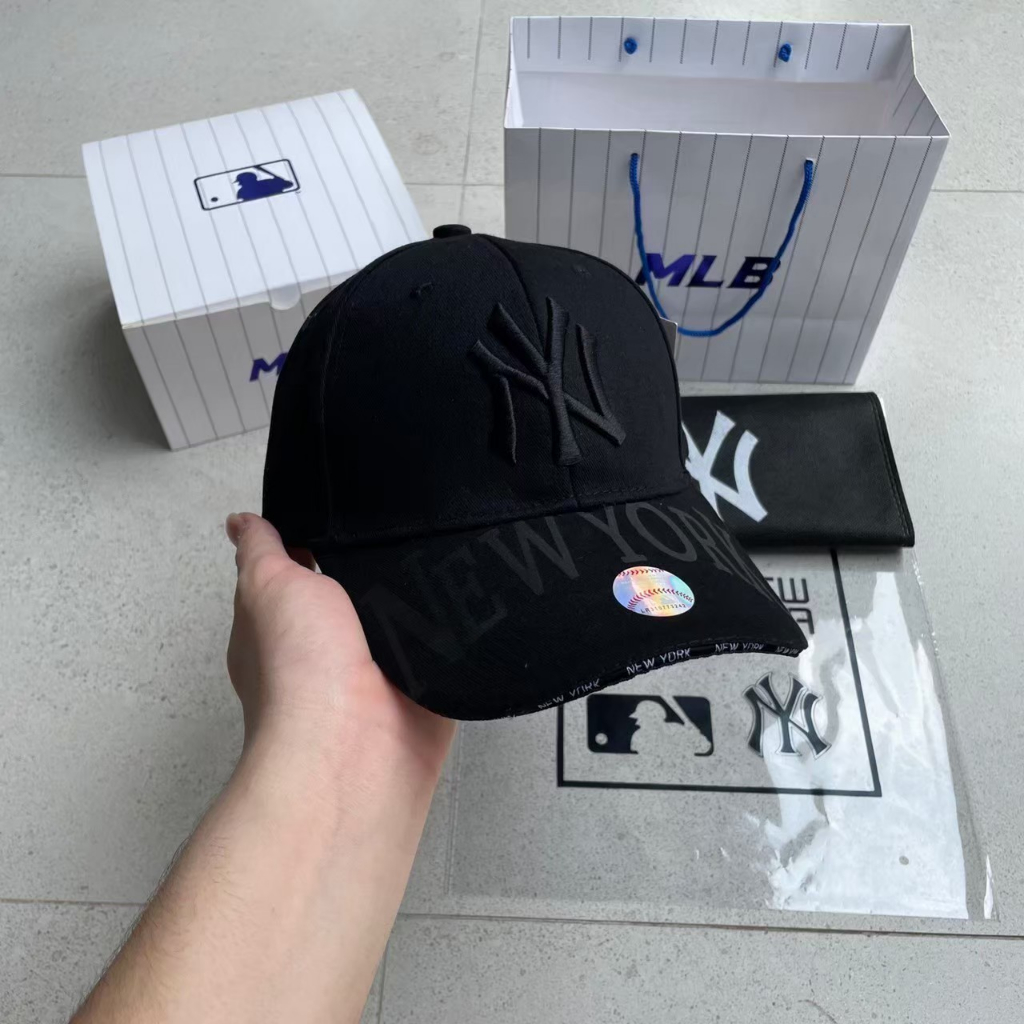Jual TOPI BASEBALL MLB NY NEW YORK FONT ORGINAL BLACK CAPS | Shopee ...