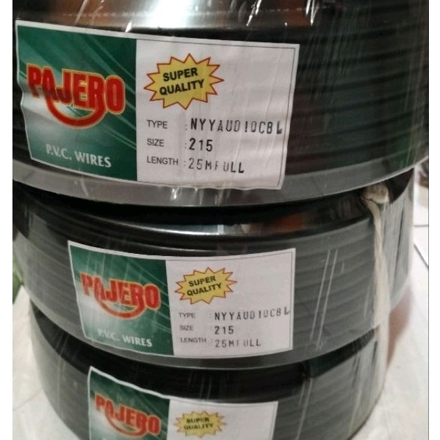 Jual kabel listrik Pajero 2x1.5 panjang 25 meter isi 2 serabut kulit ...