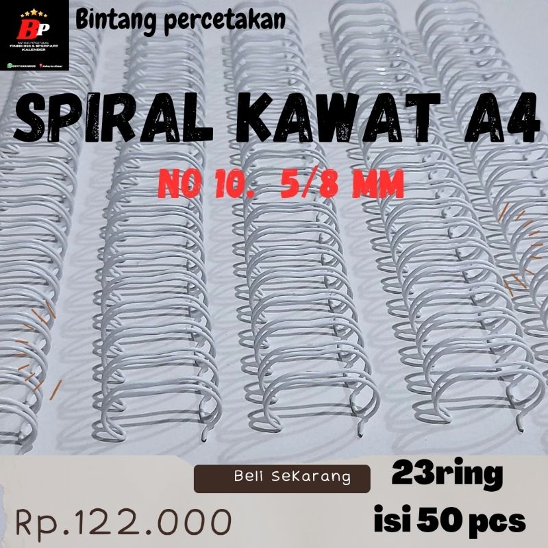 Jual ring kawat/spiral kawat uk 5/8 kalnder,buku | Shopee Indonesia