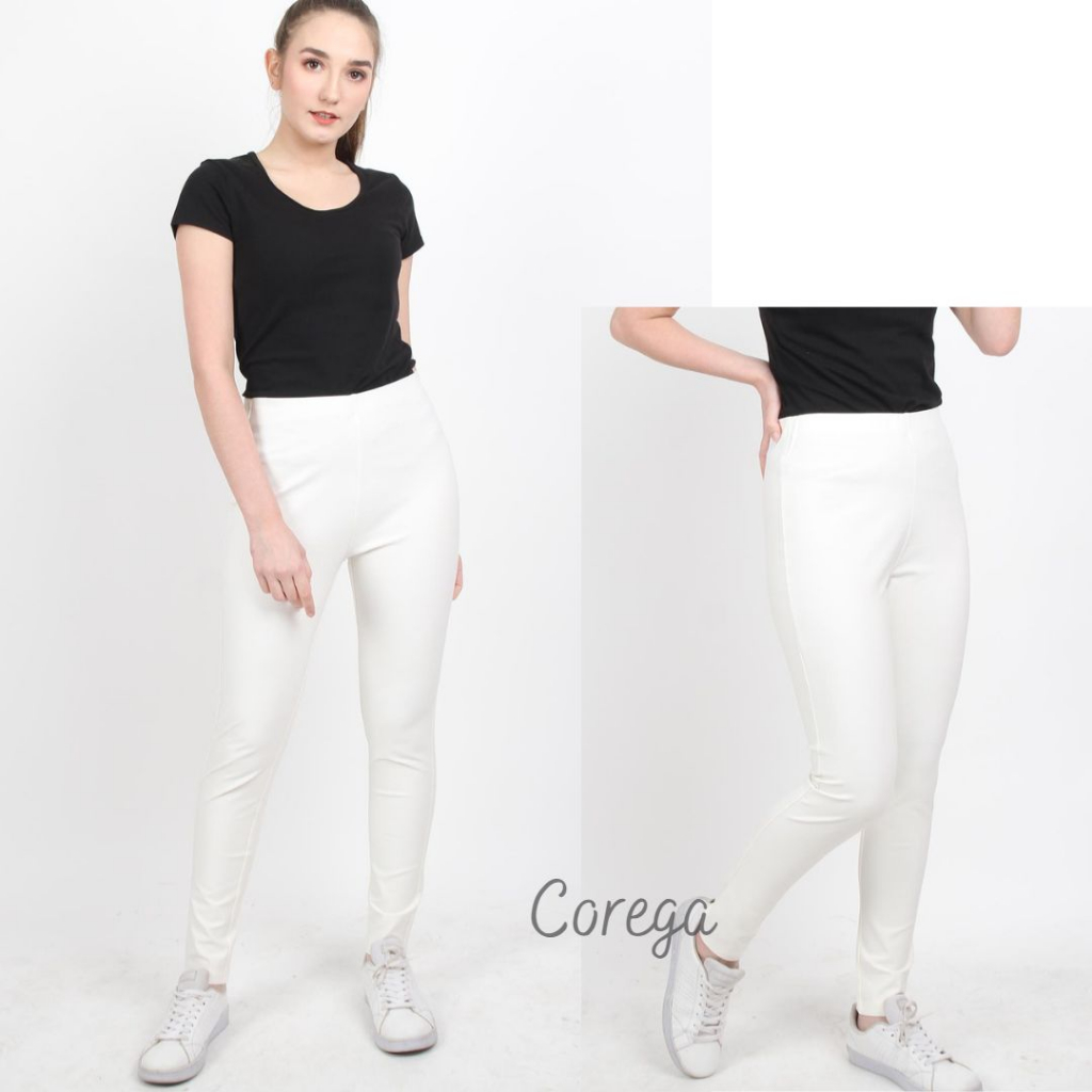 Jual M*X Celana Putih Wanita / Legging Putih Wanita Trouser Women White ...
