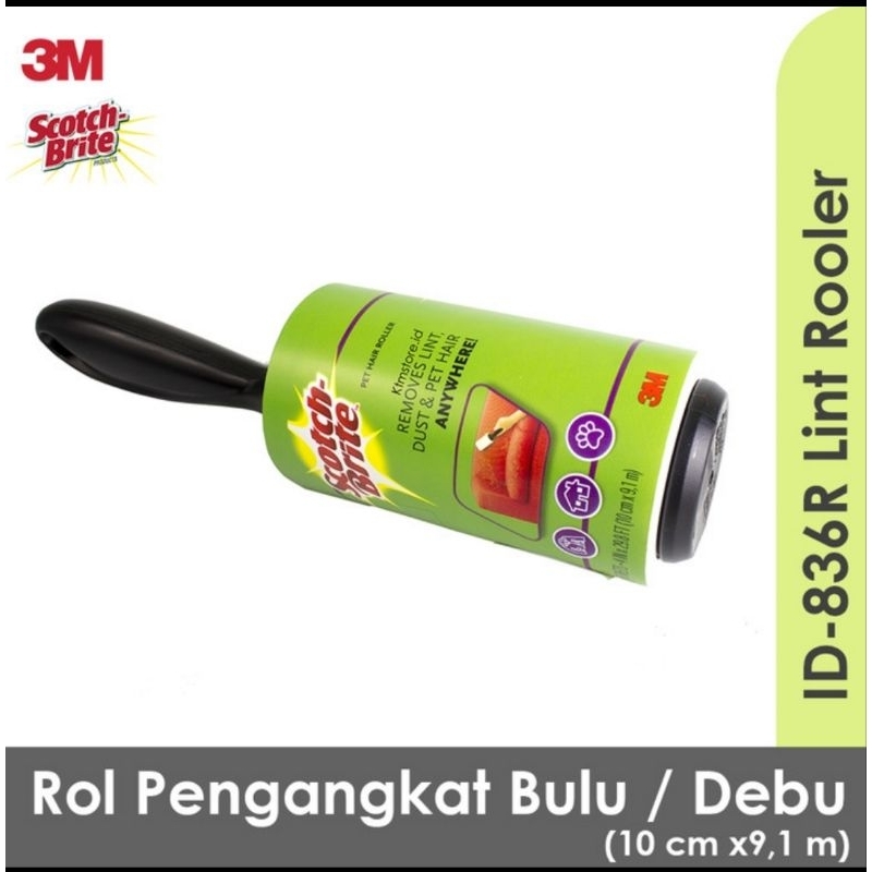 Jual Scotch brite 3M lint Roller pet hair Roller pembersih bulu hewan ...