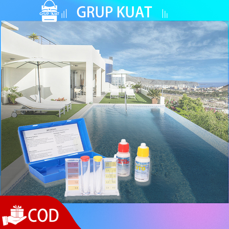 Jual Test Kit Uji Air Klorin PH Kolam Renang Hidroponik Alat Uji PH ...