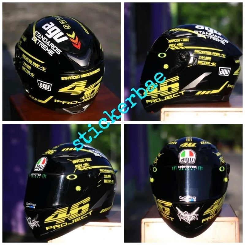 Jual stiker helm full face atau half face sticker cutting motif 46 ...