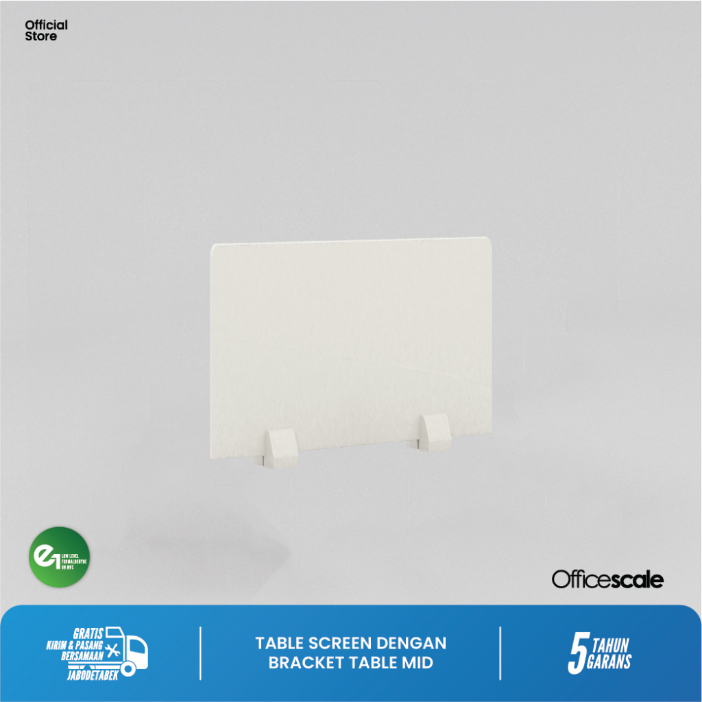 Jual Officescale Tabel Screen + Bracket Table Mid - White Ash | Shopee ...