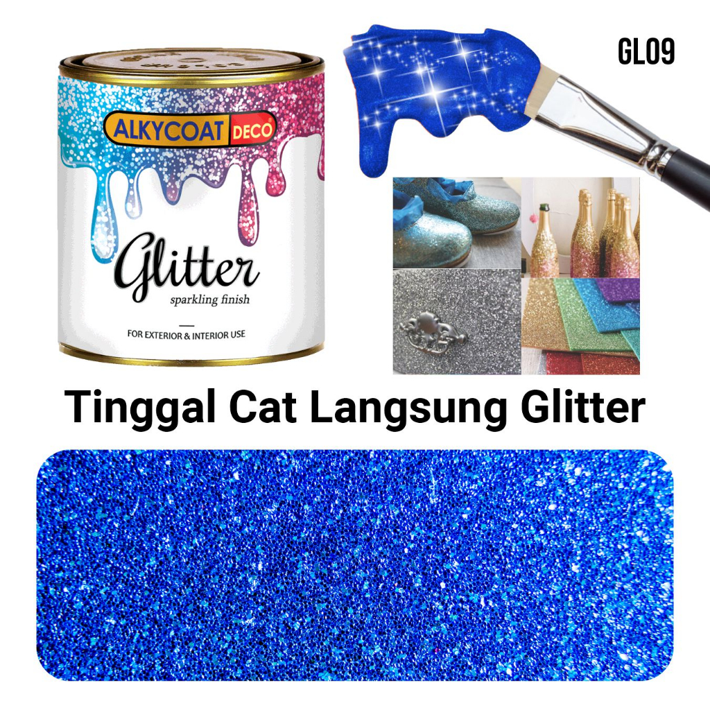 Jual CAT GLITTER DEKORASI PREMIUM / Glitter Paint / Cat Lukis/ Cat ...