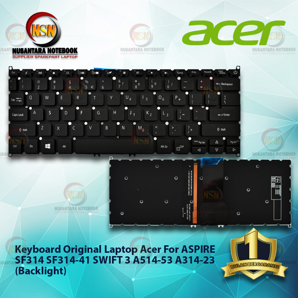 Jual Keyboard Original Acer SF314 Series Swift3 SF314-41 SF314 51 ...
