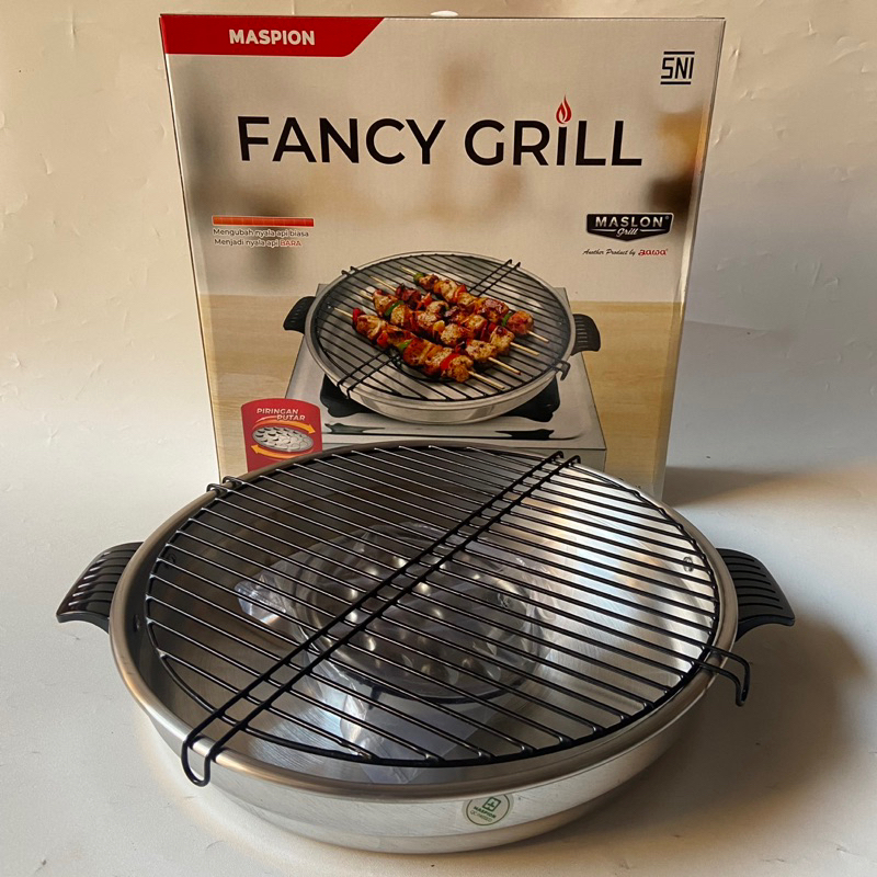Jual ALAT PEMANGGANG 33CM MASPION FANCY GRILL GRILL PAN ALAT BBQ DAGING ...