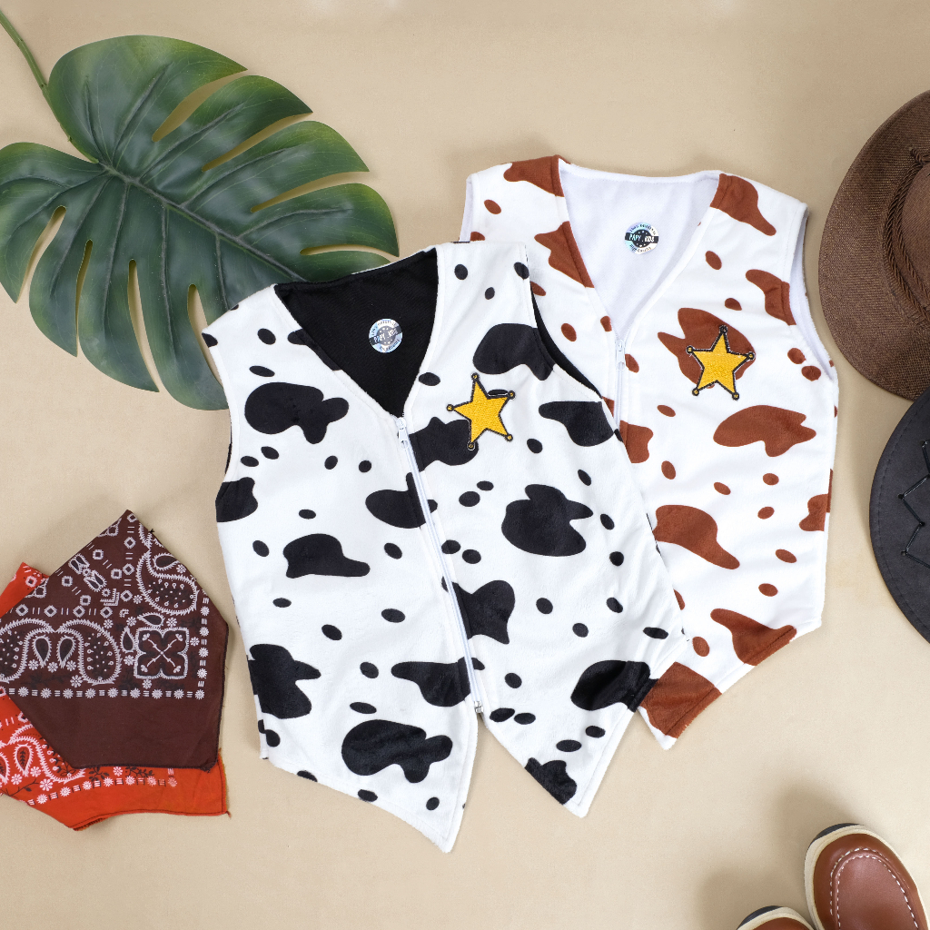 Jual Rompi Cowboy motif sapi Anak / Rompi woody Anak / Vest Anak ...