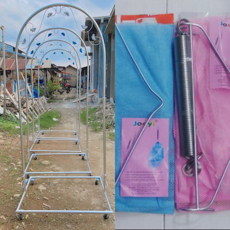 Jual AYUNAN BAYI 1 SET LENGKAP ( MOTIF BUNGA) RODA PENGUNCI DAN PER ...