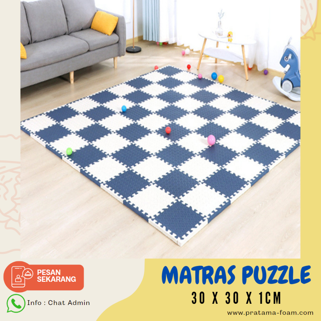 Jual Eva Matras Puzzle Polos Karpet Alas Lantai Bermain Anak Playmat ...
