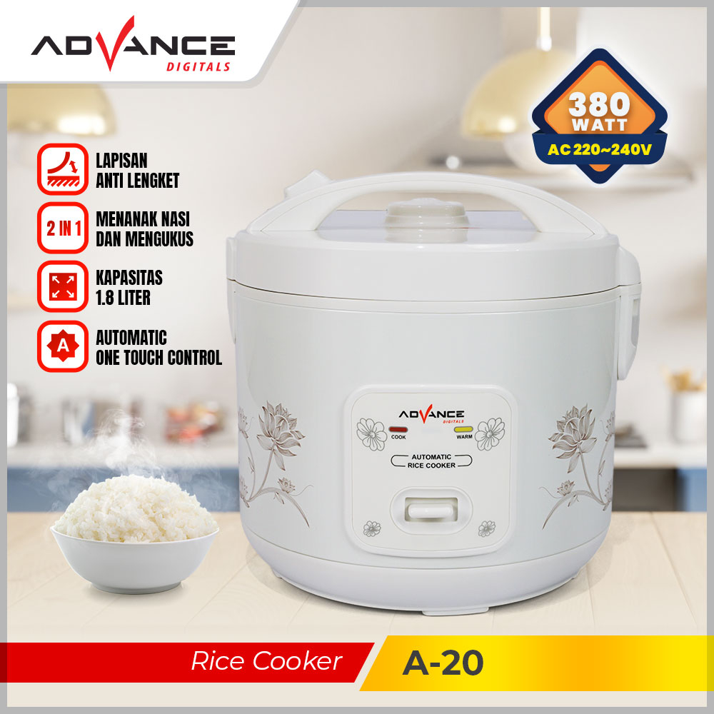 Jual Rice Cooker Advance A20 Mini 1.8Liter Penanak Nasi Serbaguna 3 in ...